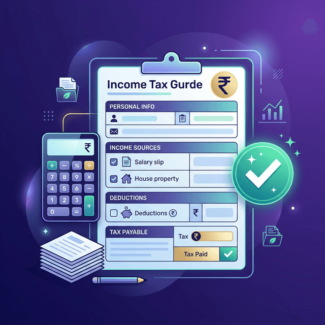 Income Tax Guide FY 2025-26 — Slabs, Deductions & Regime Comparison